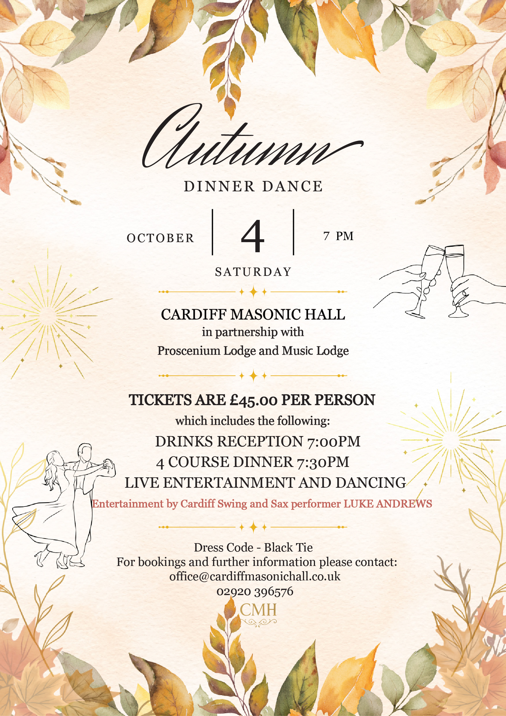 CMH Autumn Dinner Dance - Cardiff Masonic Hall